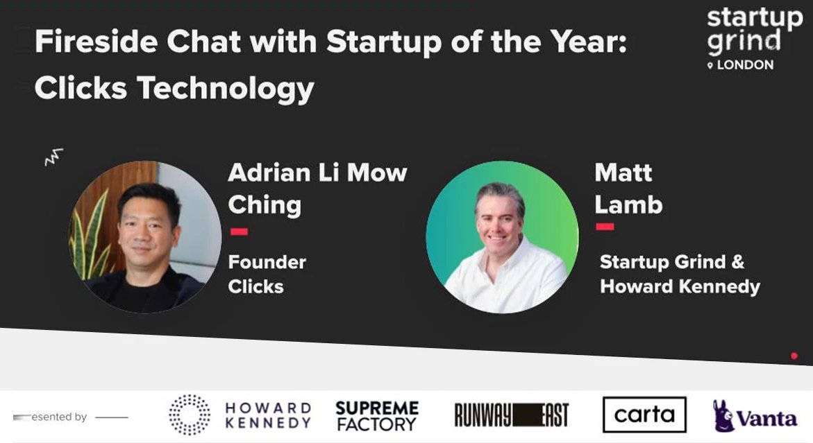 Startup Grind London Presents: A Conversation with Clicks Founder ...